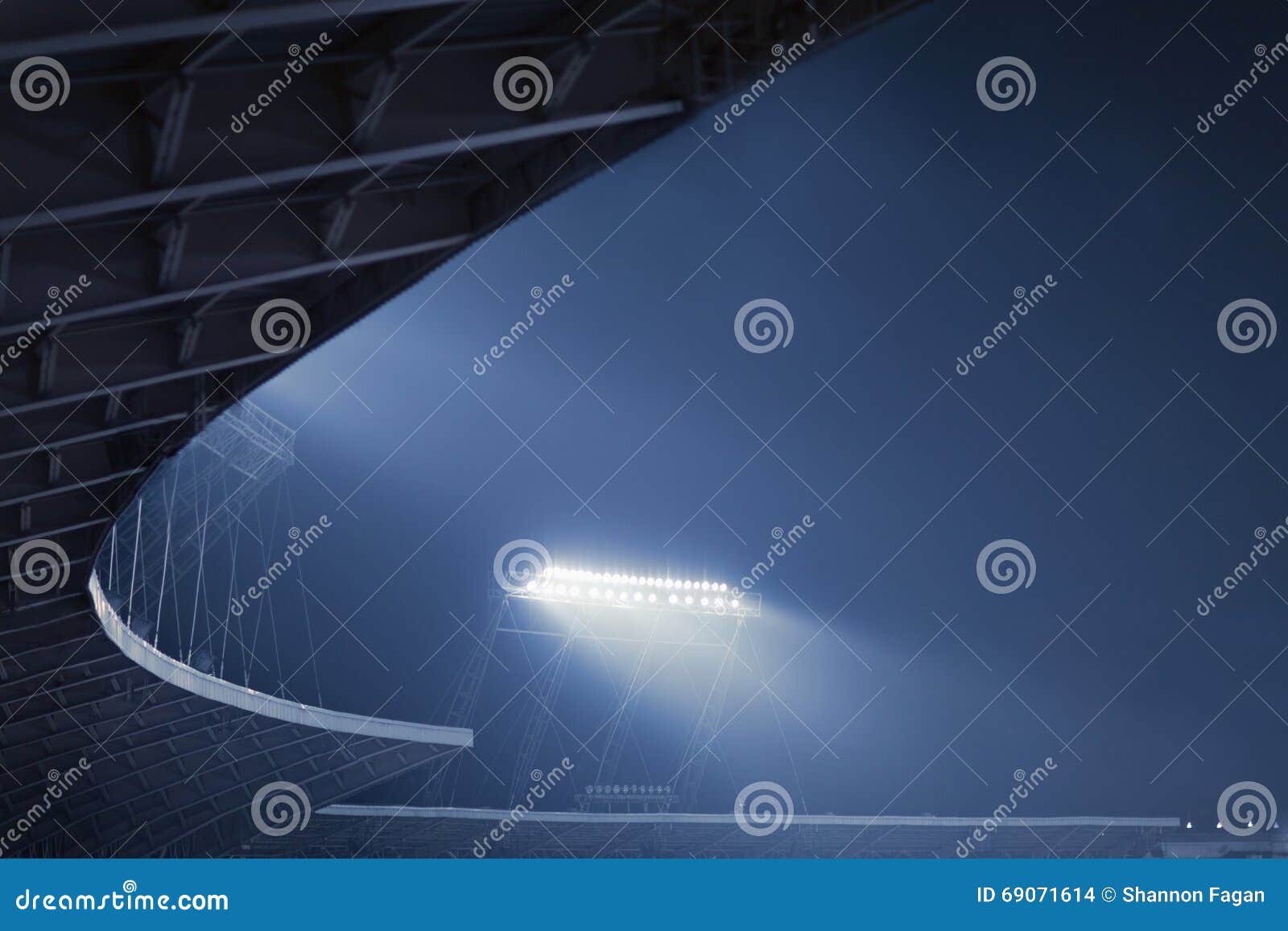View of Stadium Lights at Night Stock Photo - Image of athletic ...