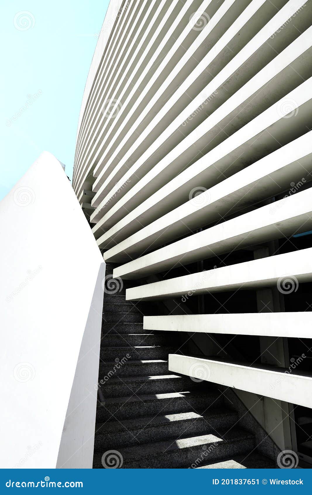 View of a Staircase of a Modern Building in Monaco Stock Image - Image ...