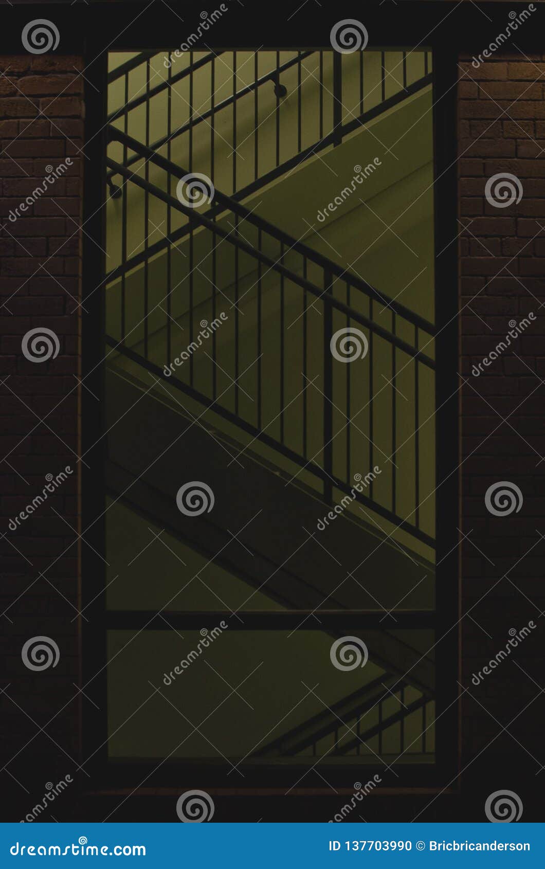 A View of the Staircase through the Window Stock Photo - Image of green ...