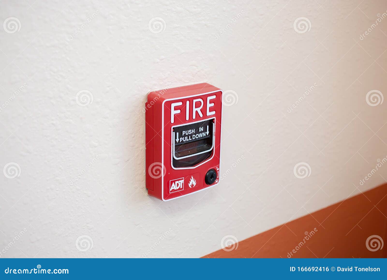 Fire alarm editorial photo. Image of safety, flame, label - 166692416