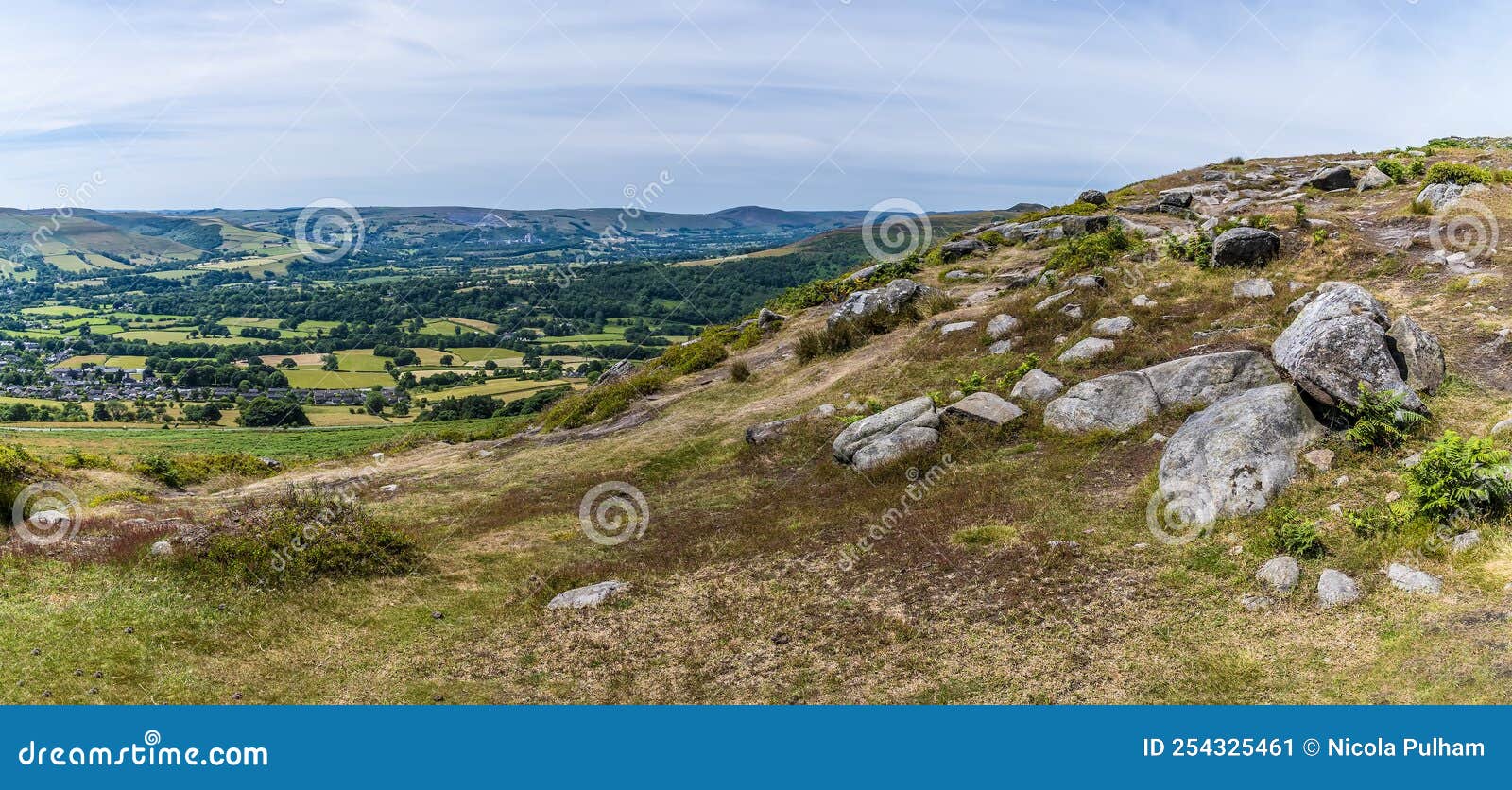 A View at the Start of the Bamford Edge Escarpment Stock Image - Image ...