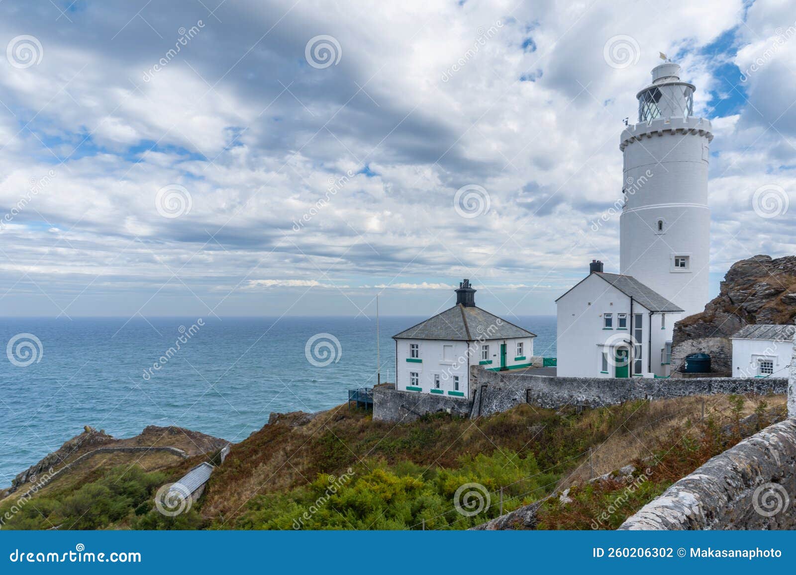 View of the Start Point Lighthouse in South Devon Stock Photo - Image ...