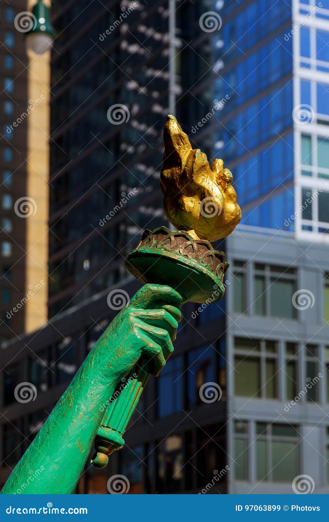 View of the Statue of Libertys Torch on Liberty New York City. Stock ... View of the Statue of Libertys Torch on Liberty New York City. Stock ...