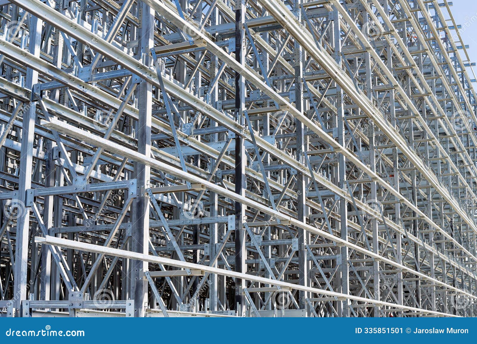 View of Steel Structure of Clad Rack Framework Warehouse Stock Image ...