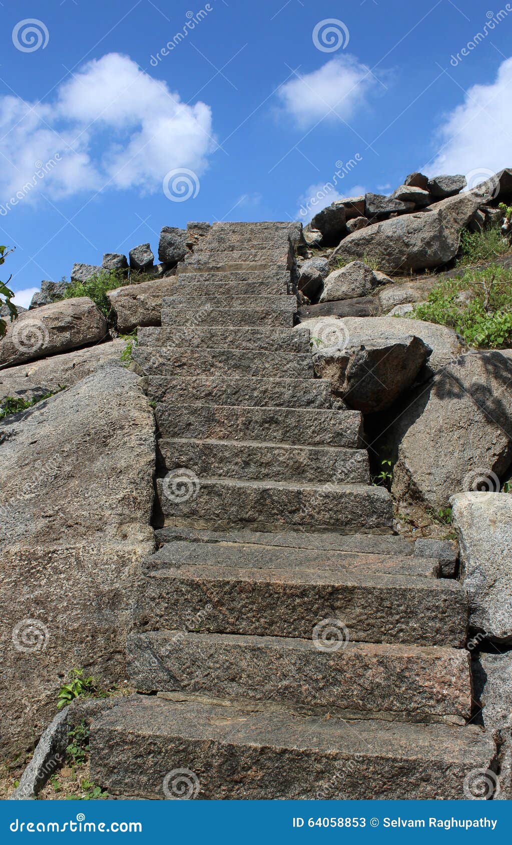 View of Steps Leading Up a Hill Stock Image - Image of architecture ...
