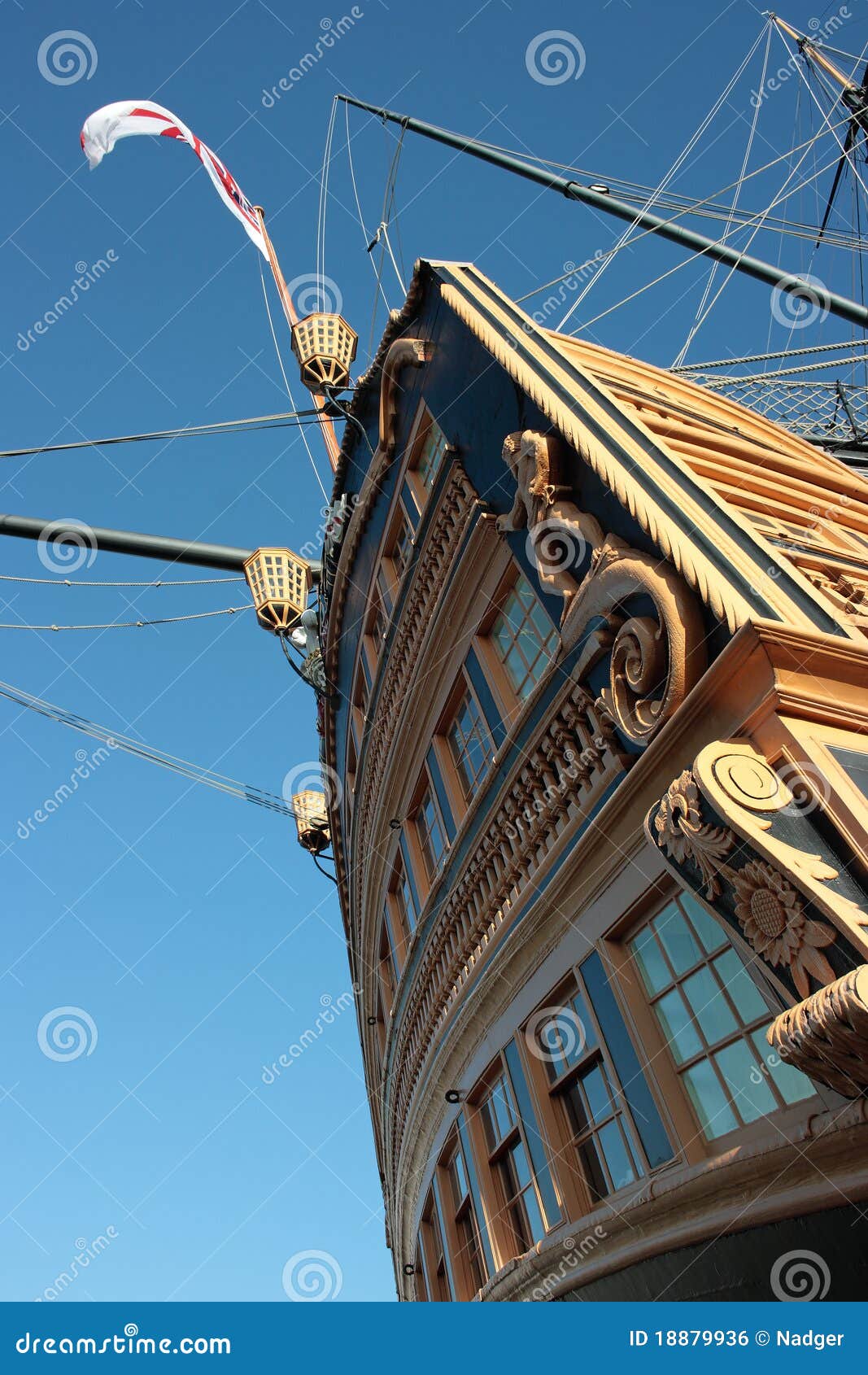 View of the Stern of HMS Victory Stock Photo - Image of ancient, ship ...