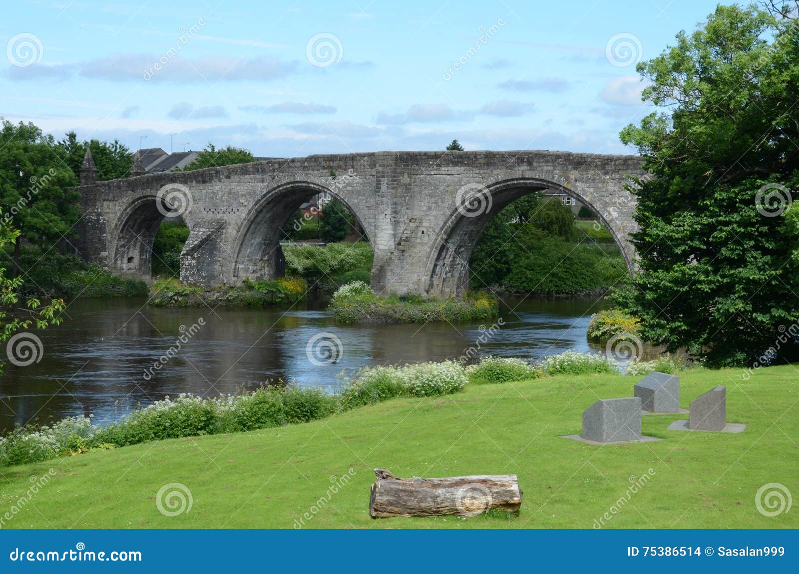 View of Stirling Bridge stock photo. Image of masonry - 75386514