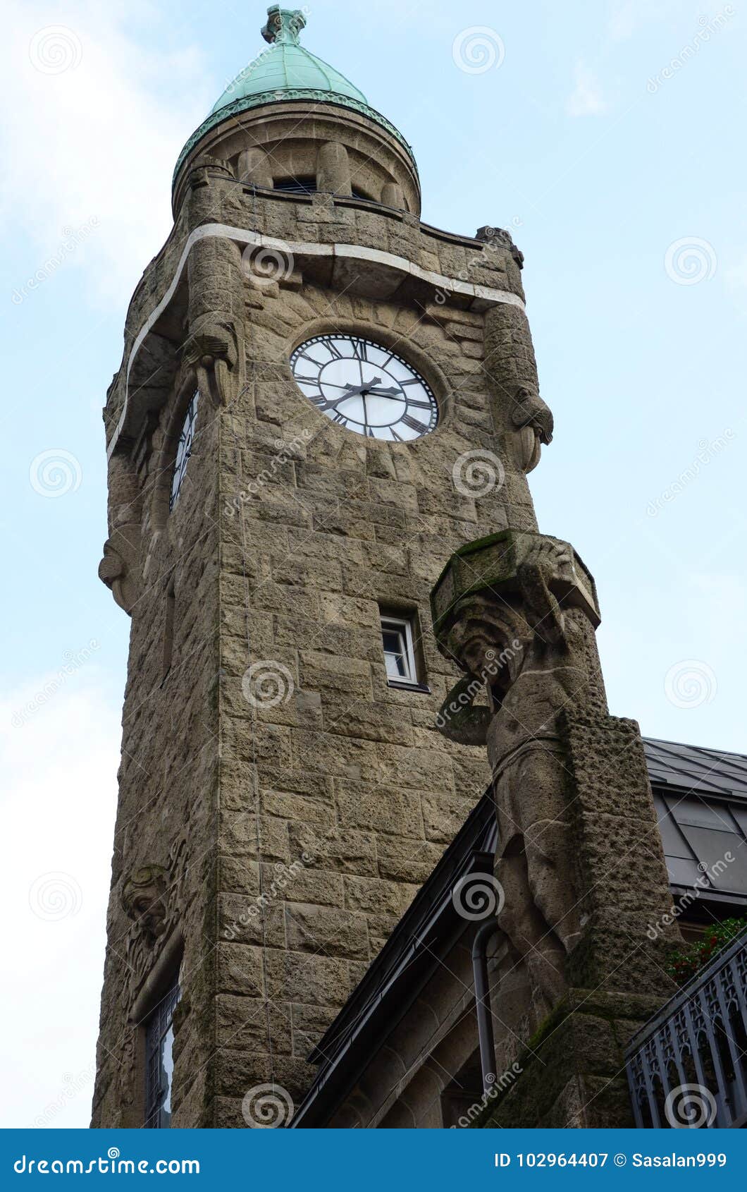 Stone Clock Tower stock image. Image of architecture - 102964407