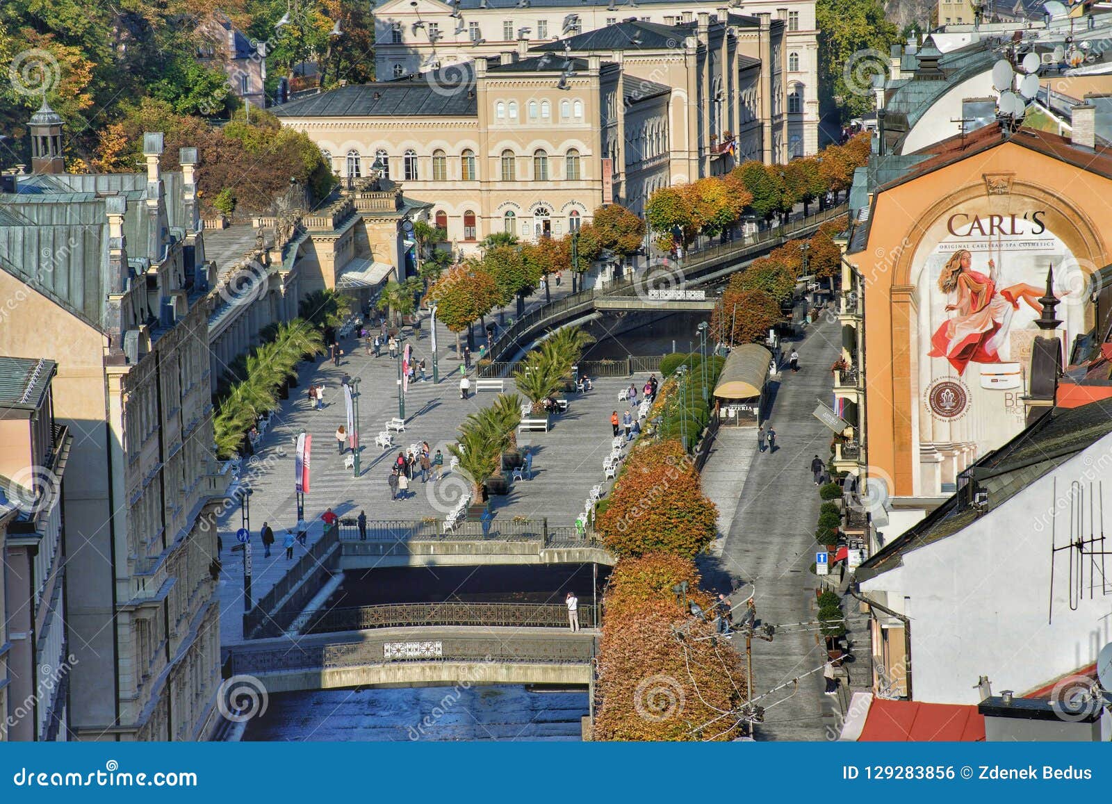View of the Stone Colonnade from Above in Karlovy Vary Editorial Photo ...
