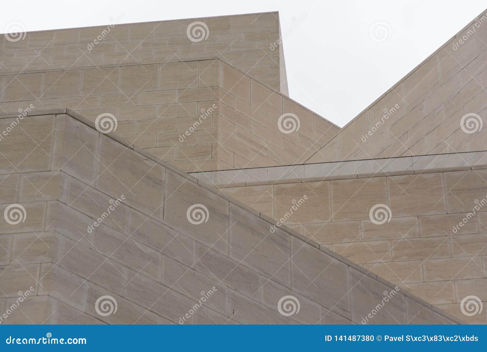 A View of the Stone-faced Facade Stock Photo - Image of wall, cement ...