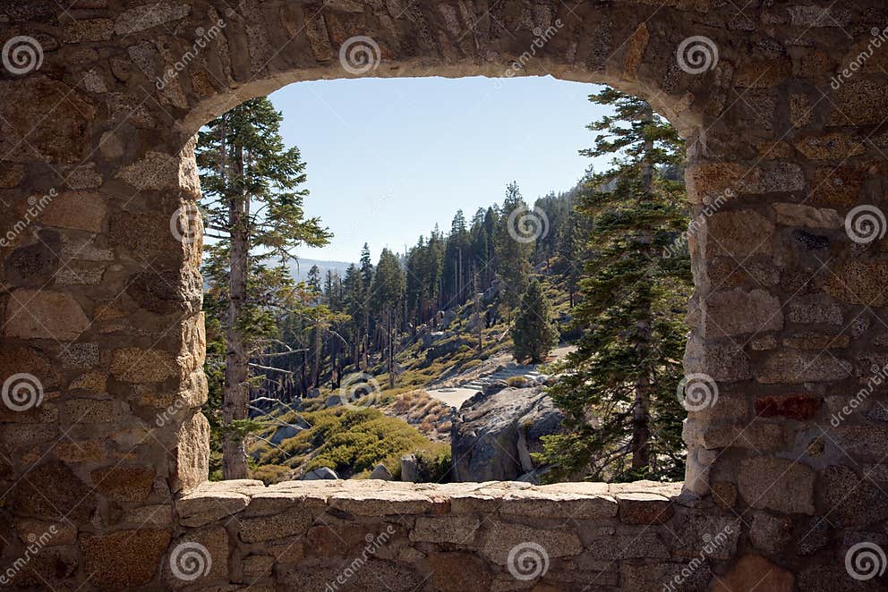 View through a Stone Window Stock Image - Image of rock, peaceful: 3815495
