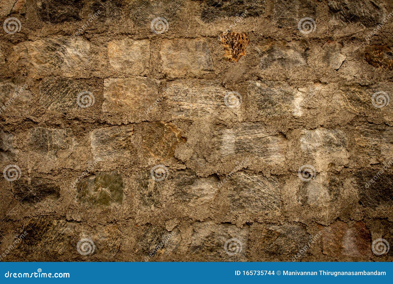 View of the Stone Work Done for a Building Compound. Background Design ...