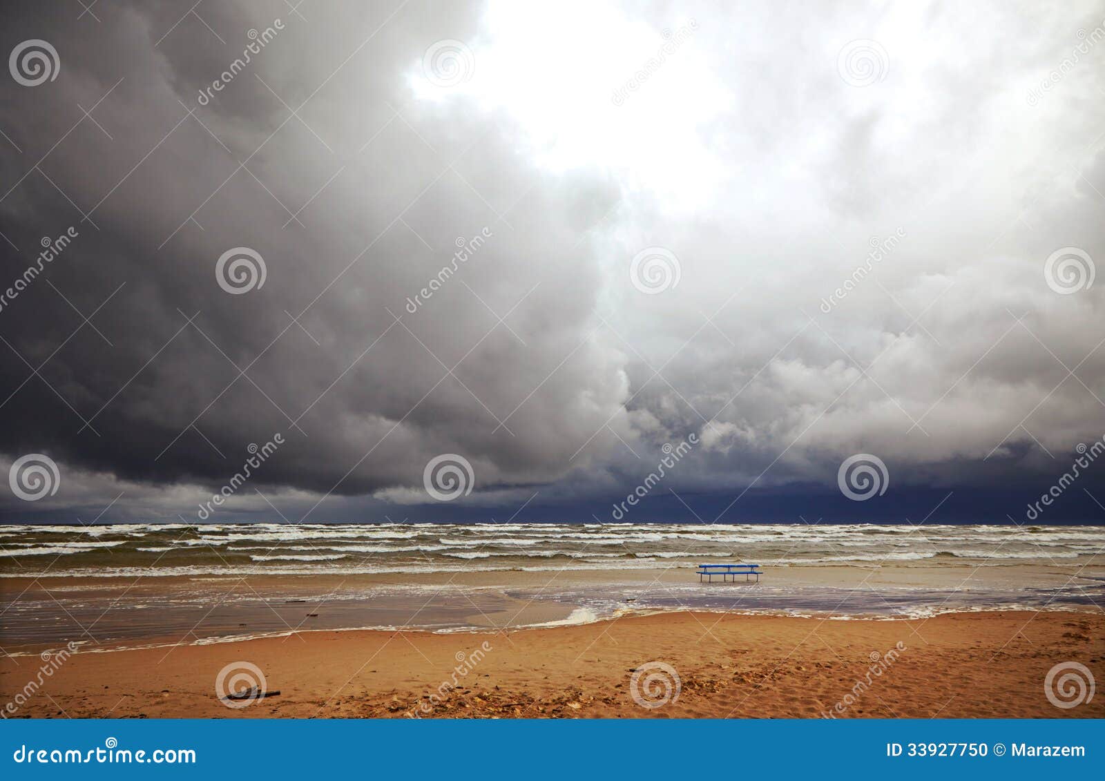View of storm seascape stock photo. Image of clouds, power - 33927750