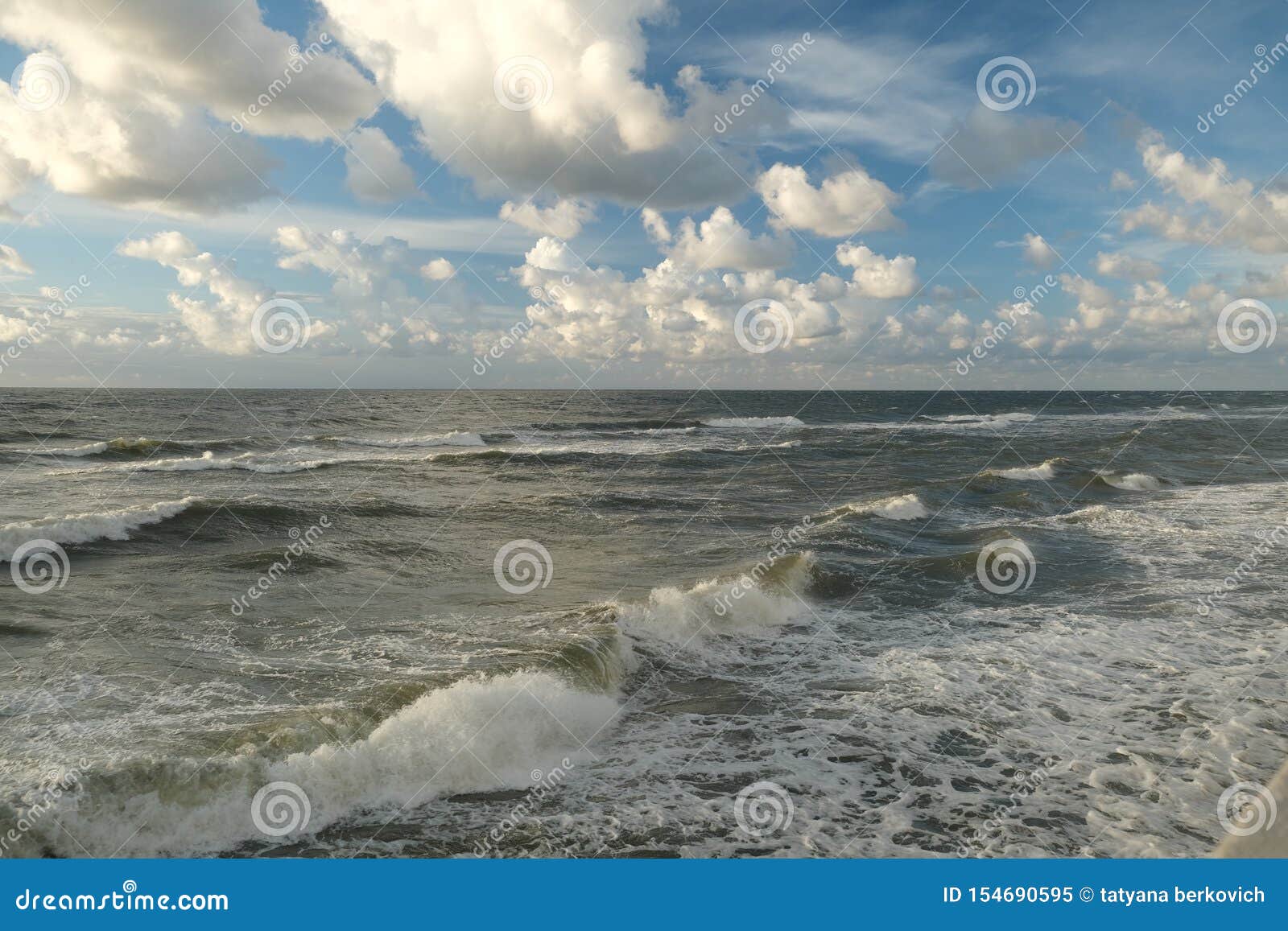 View of Storm Seascape. Sea Wave during Storm in Baltic Sea Stock Image ...