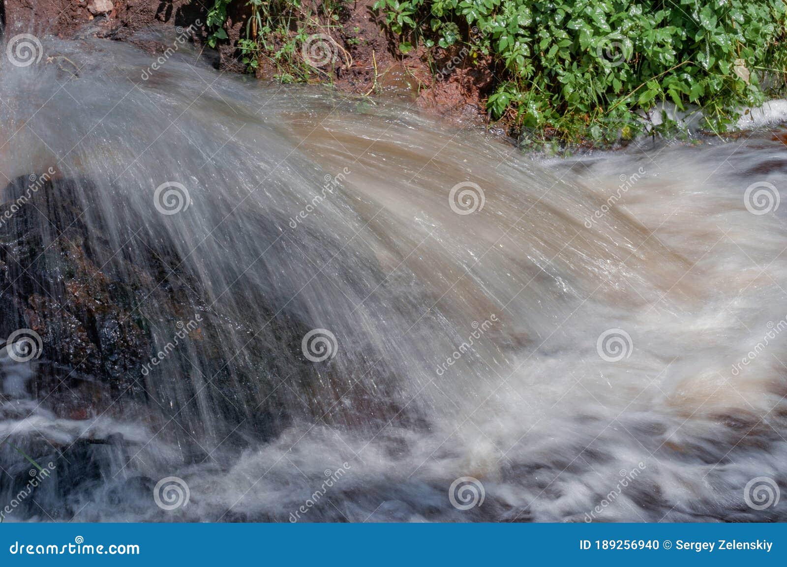 A View Into A Culvert Creating A Storm Of Water Splinters Royalty-Free ...