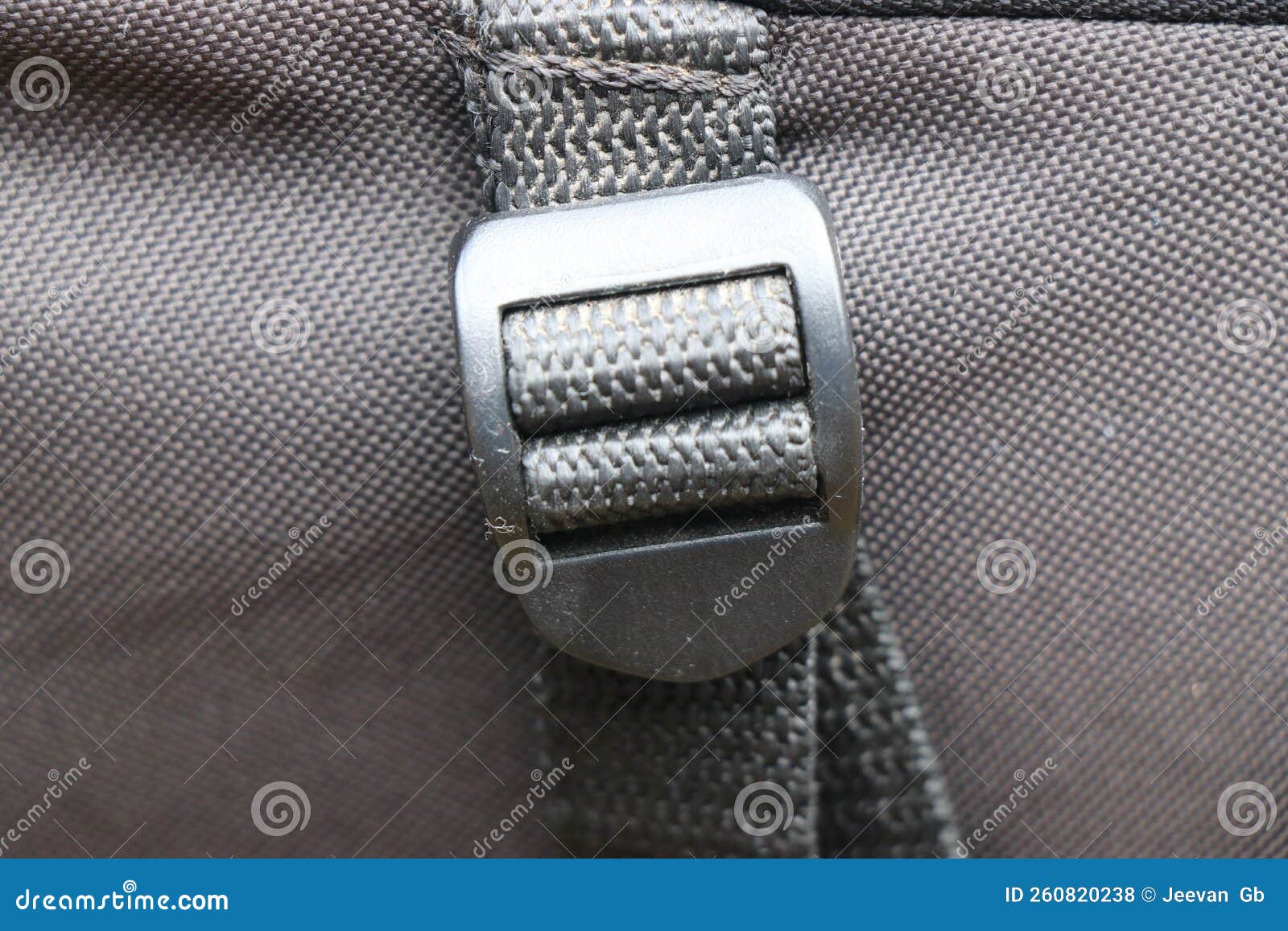 View of Strap from the Side of a Bag that is Used To Adjust the ...