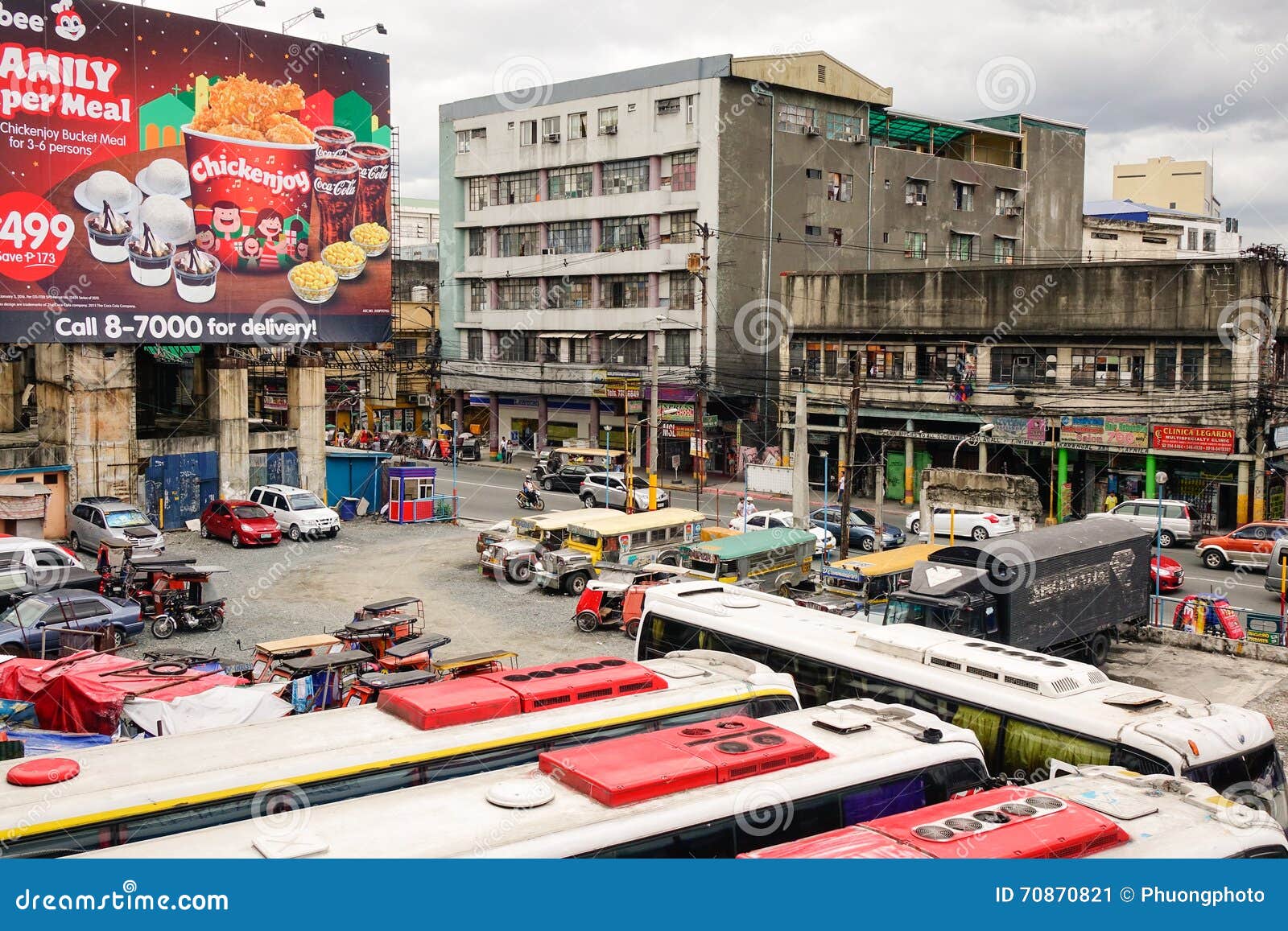View of the Street at Baclaran District in Manila, Philippines ...