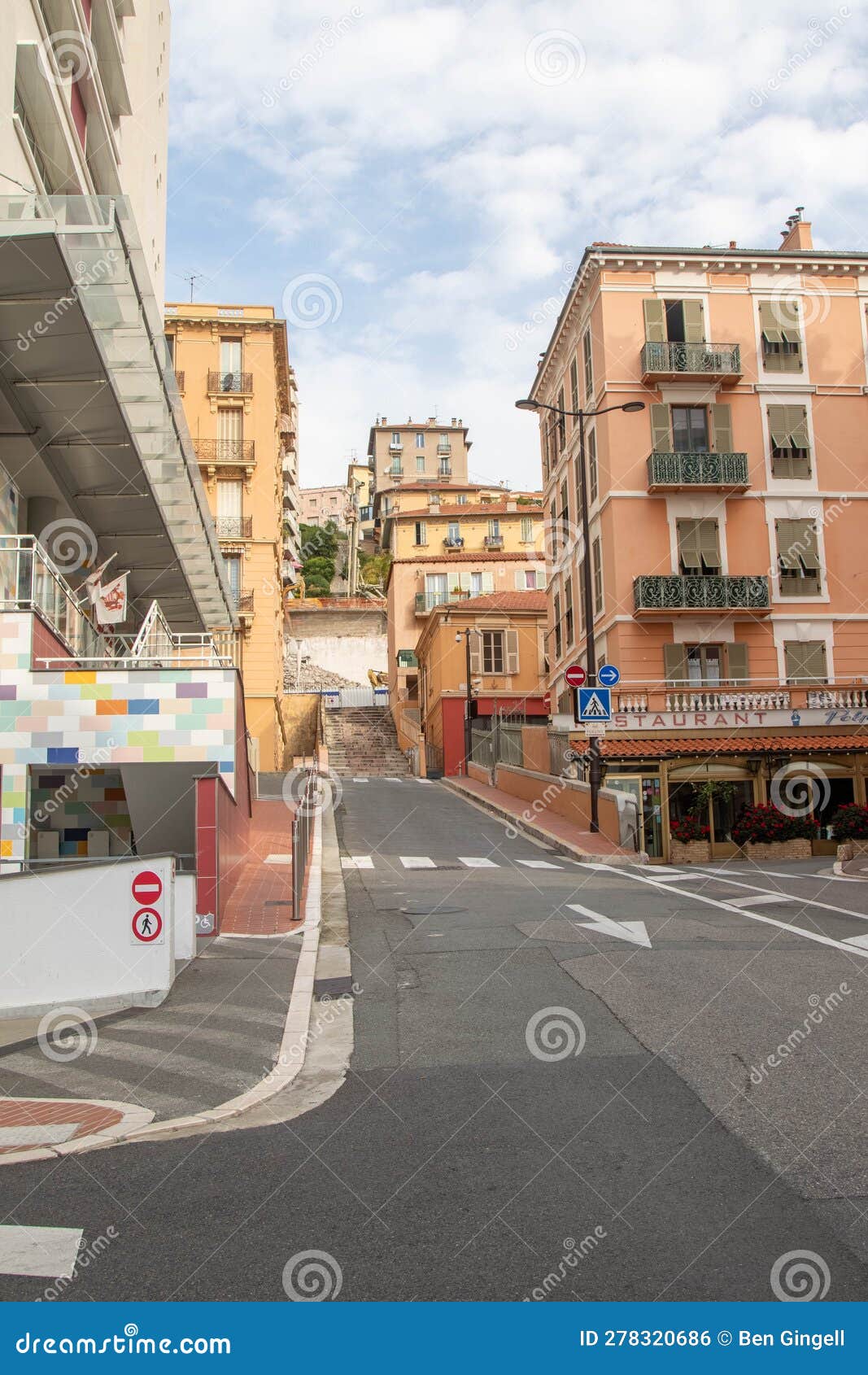 A View of Street Level in the Principality of Monaco Editorial Photo ...