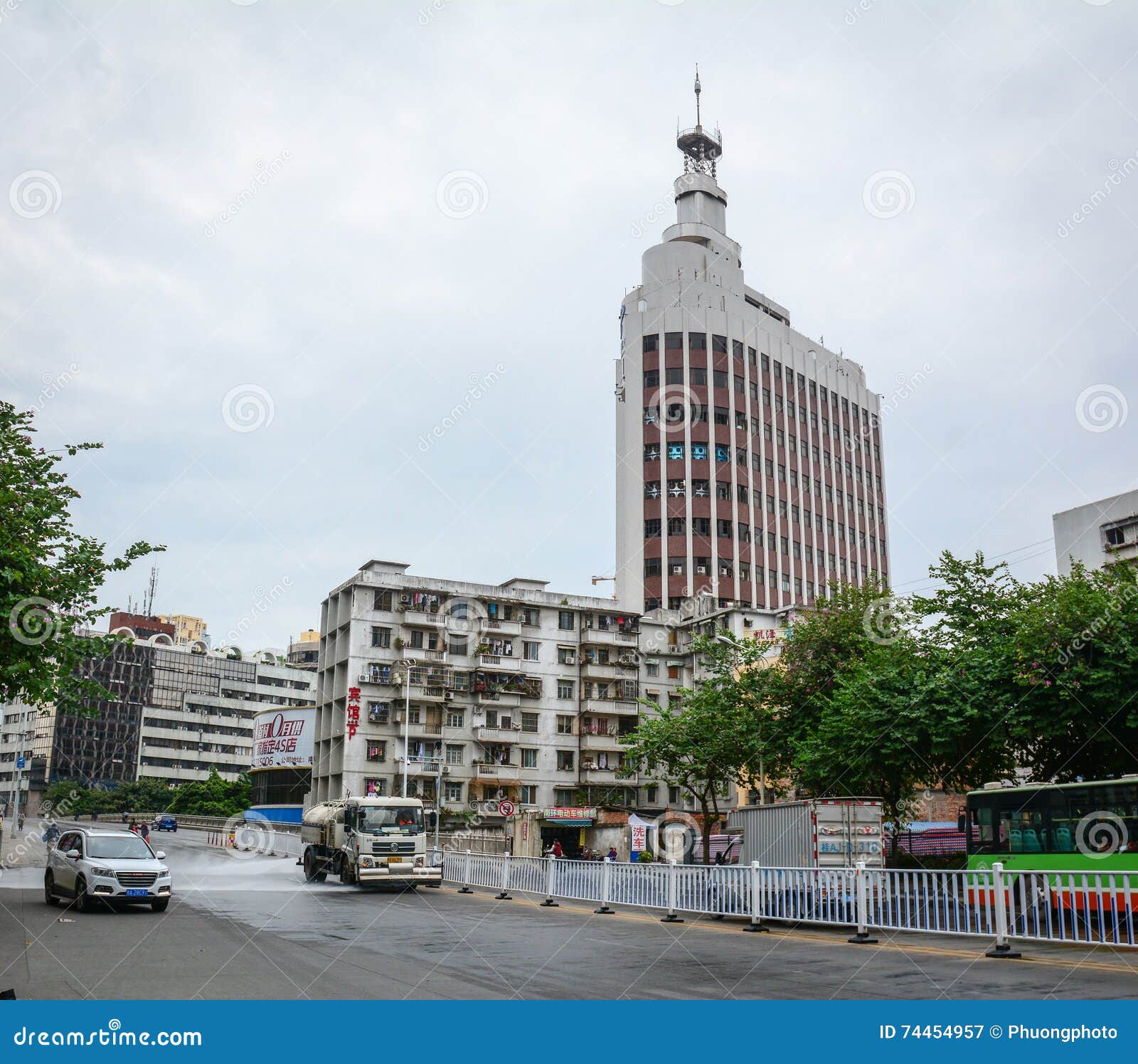 View of the Street in Nanning, China Editorial Photography - Image of ...