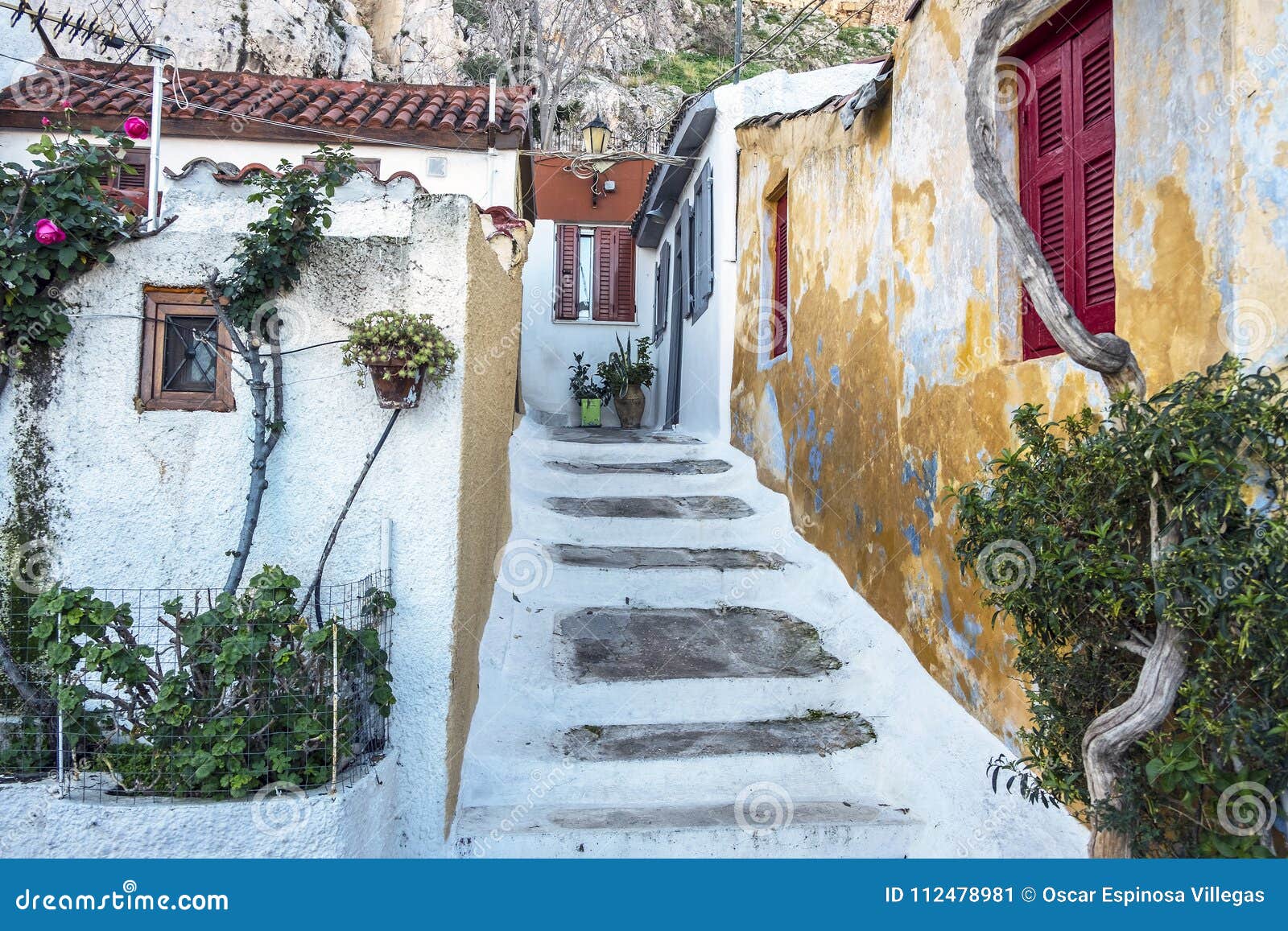 Plaka Area in Athens, Greece. Stock Image - Image of outdoors, europe ...