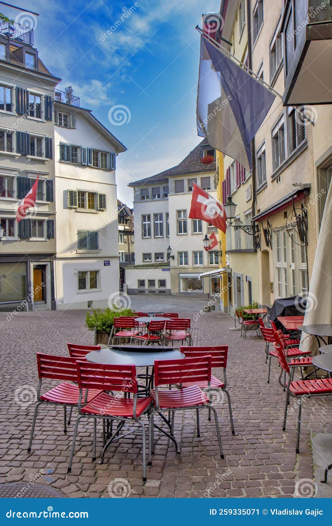 View of the Street in Zurich, Swiss Editorial Photo - Image of ...