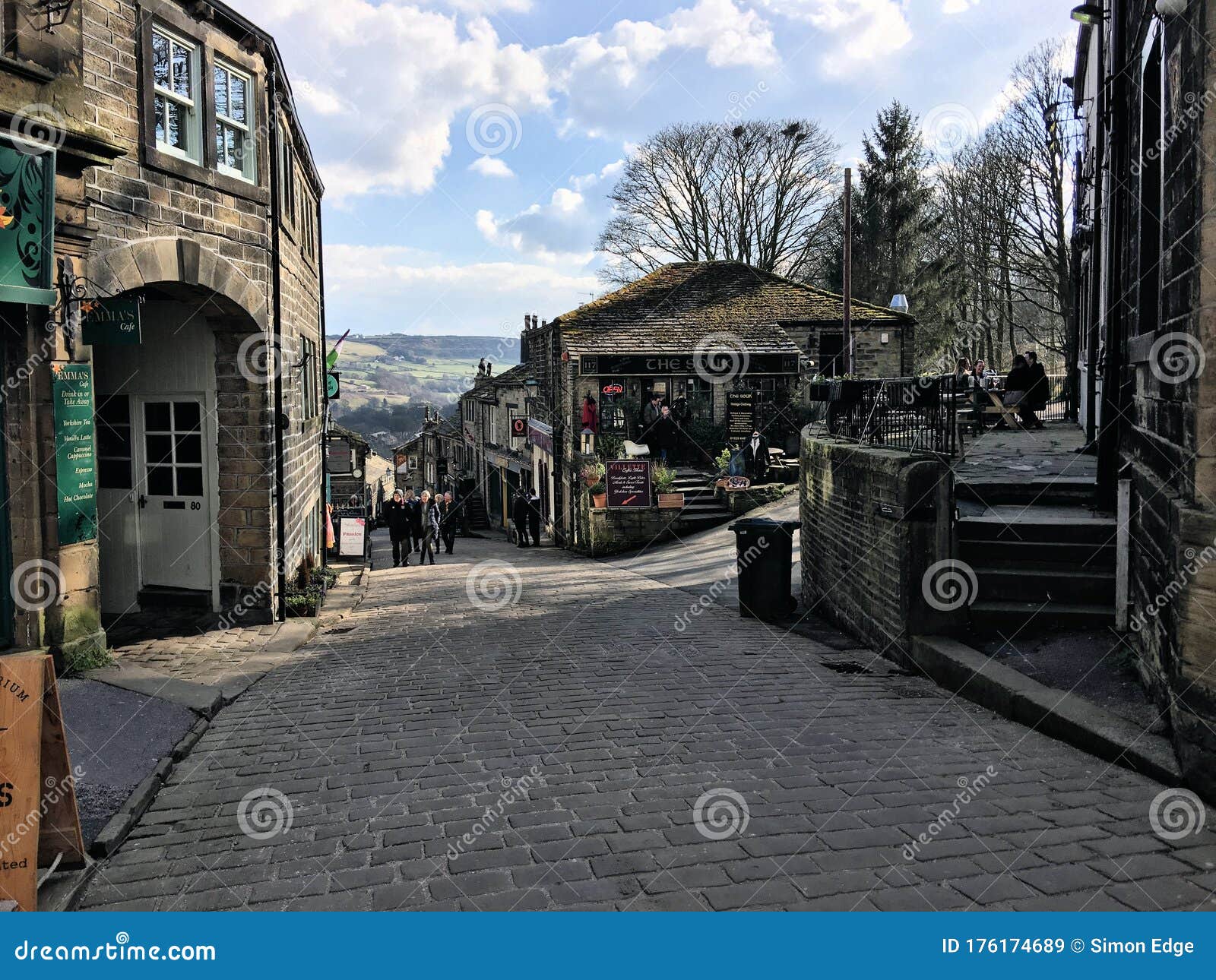 A View of the Streets of Haworth Editorial Stock Image - Image of ...