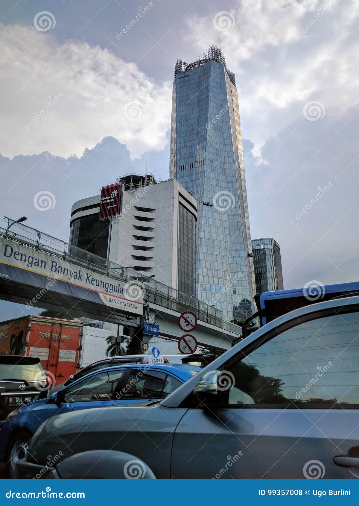 View of a Jakarta in Java, Indonesia Editorial Stock Photo - Image of ...