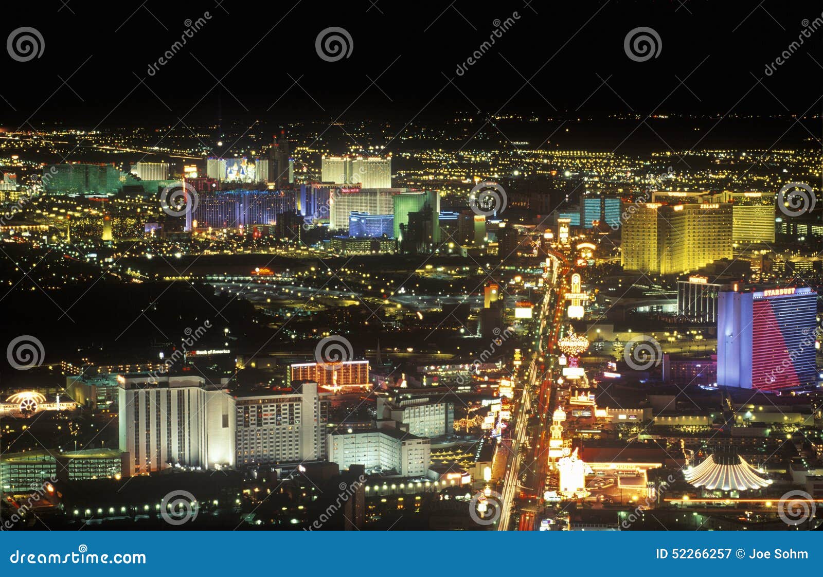 View of the Strip at Night from the Stratosphere Tower, NV Editorial ...