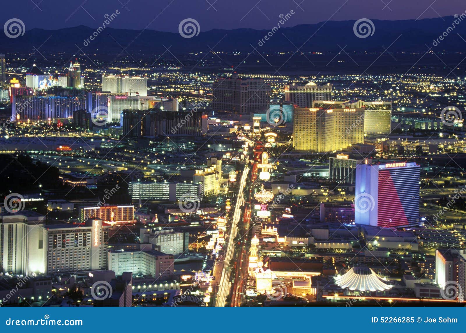 View of the Strip at Night from the Stratosphere Tower, NV Editorial ...