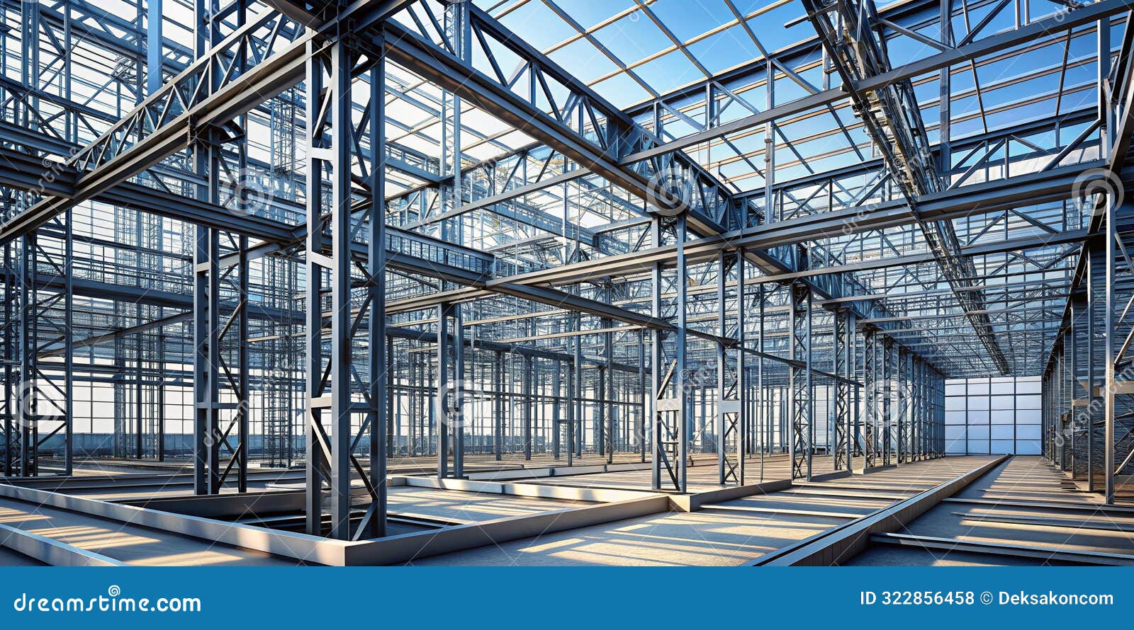 View of a Structure with a Complex Metal Framework from Architectural ...