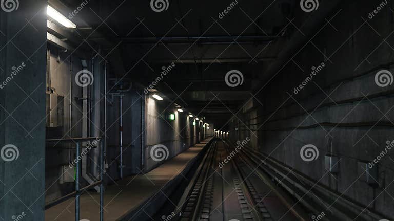 View on subway rails stock image. Image of cable, metro - 67060379