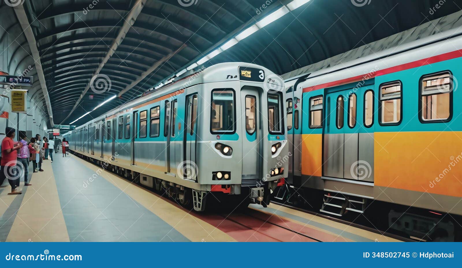 A View of Subway Train Arrives at Metro Station of East West Metro ...