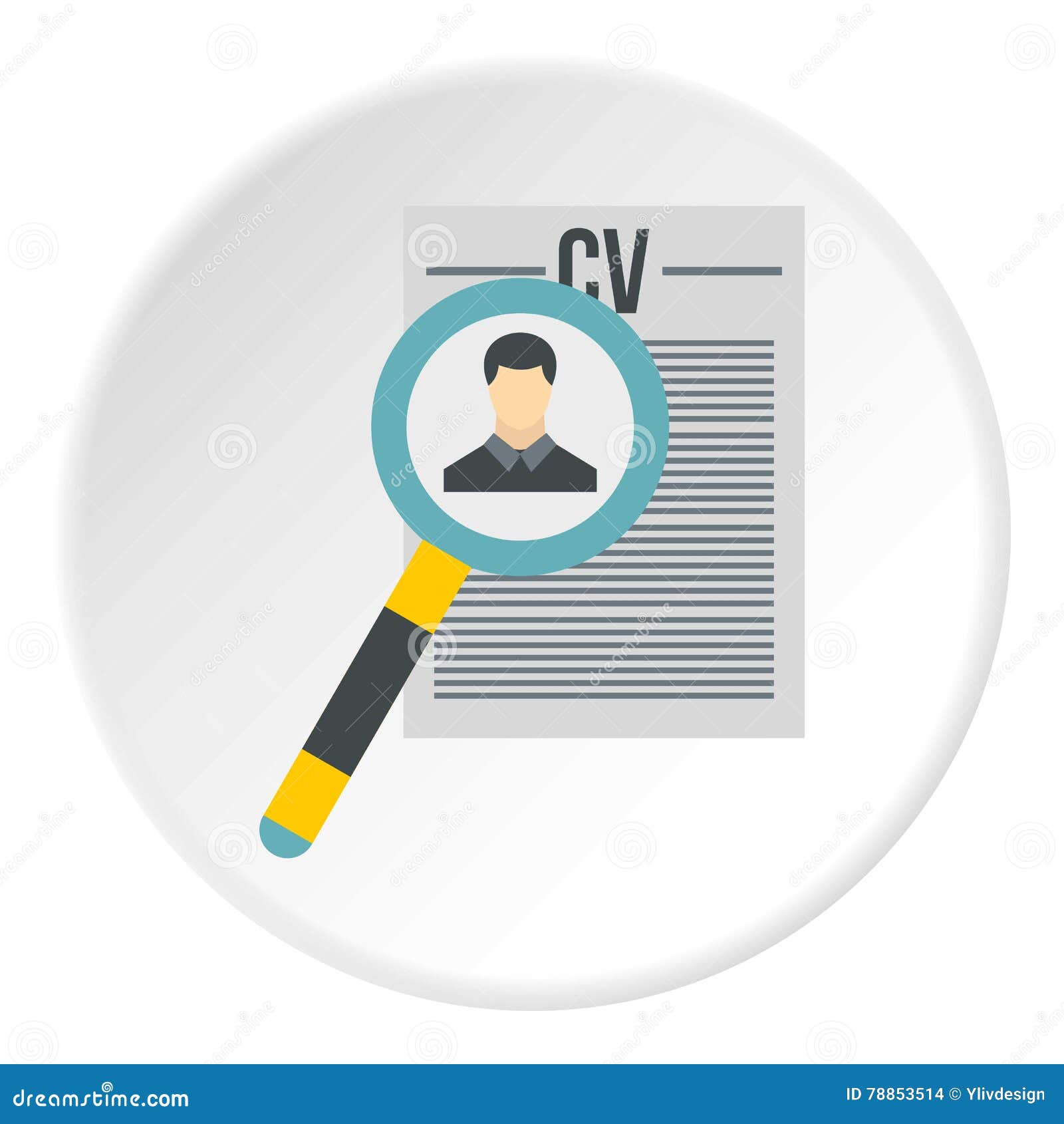 View Summary Icon, Flat Style Stock Vector - Illustration of paper ...