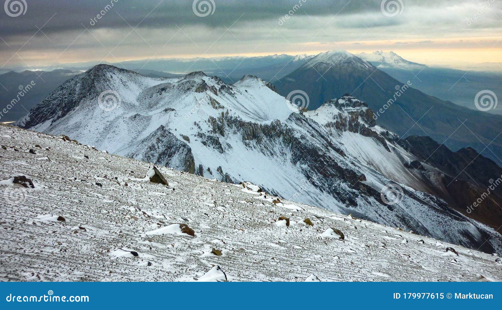 View from the Summit of the Chachani Volcano 6057m, Arequipa, Peru ...