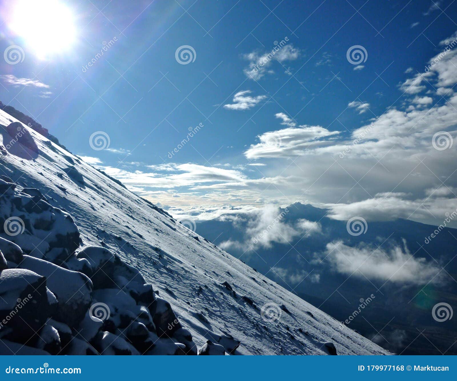 View from the Summit of the El Misti Volcano 5822m, Arequipa, Peru ...