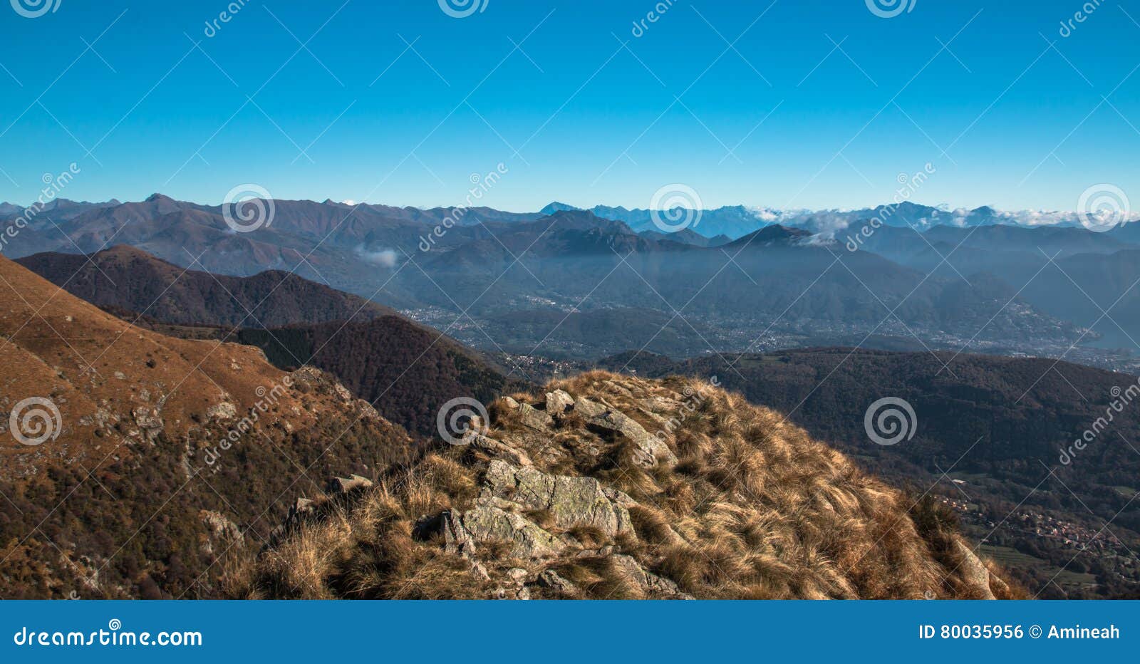 View from the Summit of Monte Lema Stock Photo - Image of alps, wild ...
