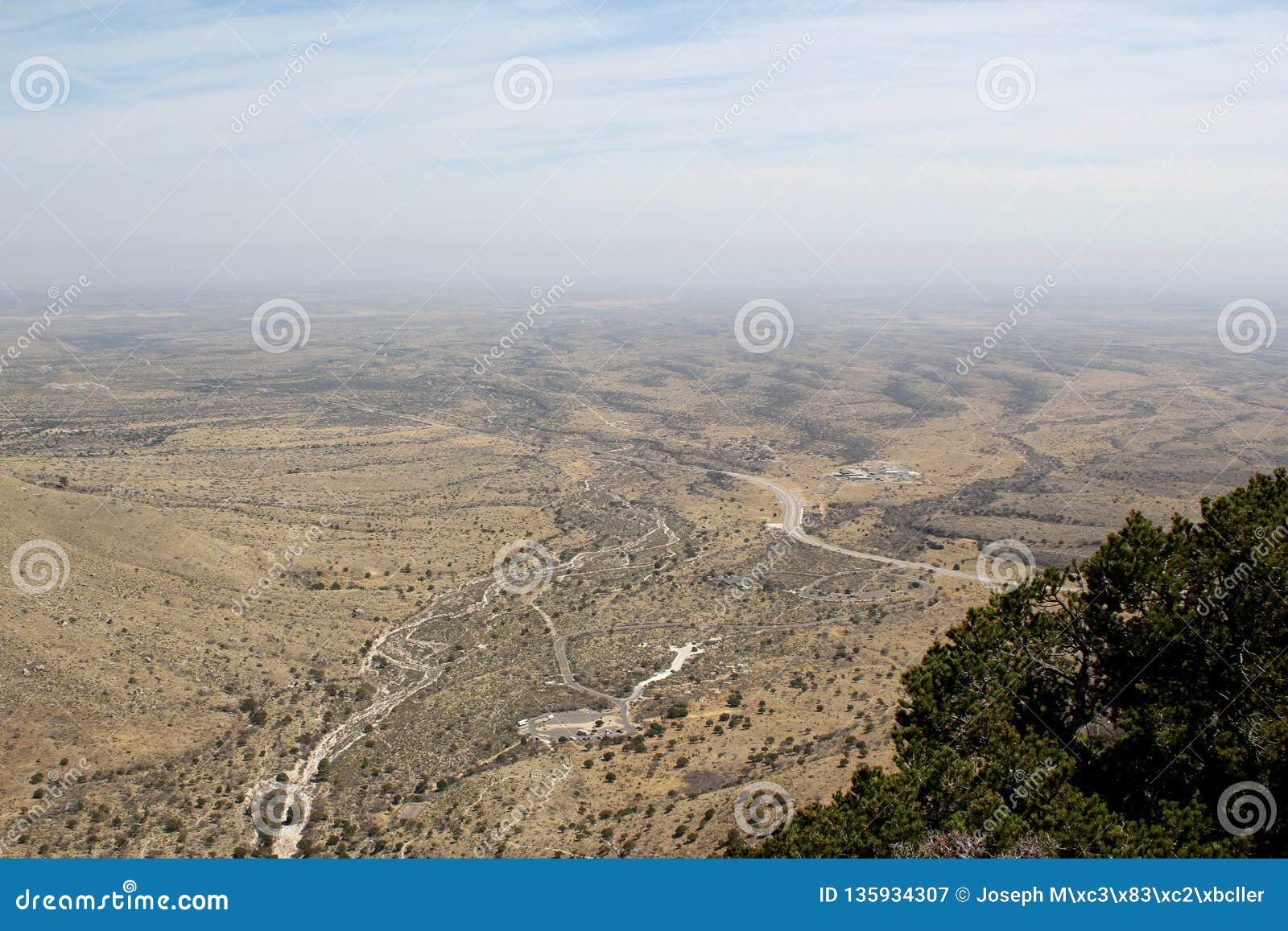 Wide and Open Scenic View from Summit of a Mountain. Endless Barren and ...