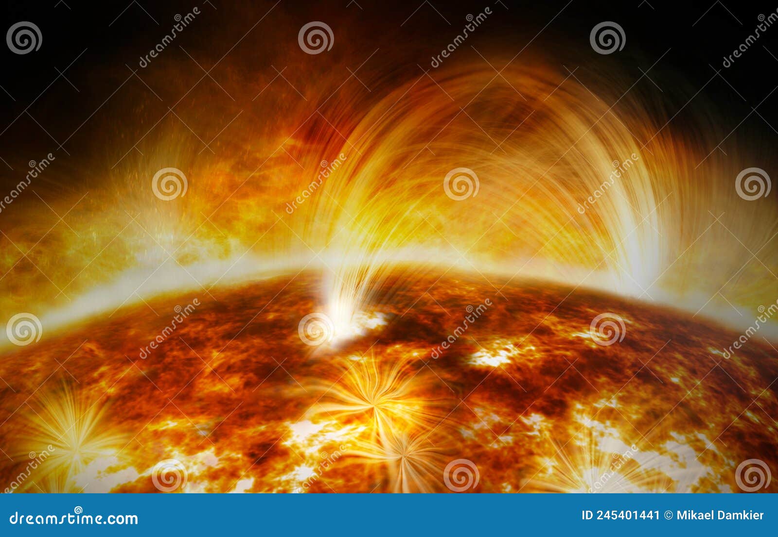 View of the Sun from space stock image. Image of dark - 245401441