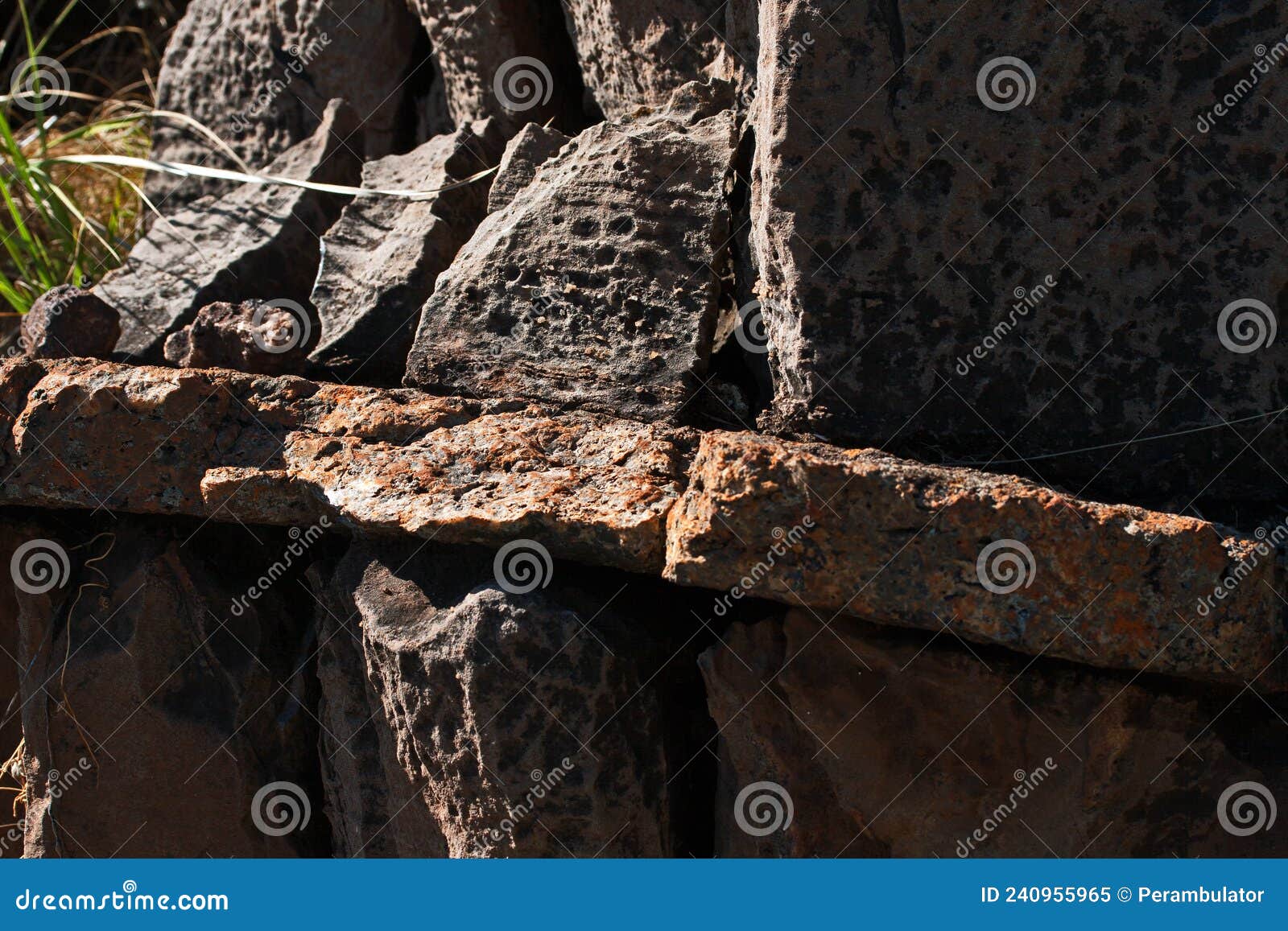 SLAB of ROCK between OTHER ROCK FORMATIONS Stock Image - Image of brown ...