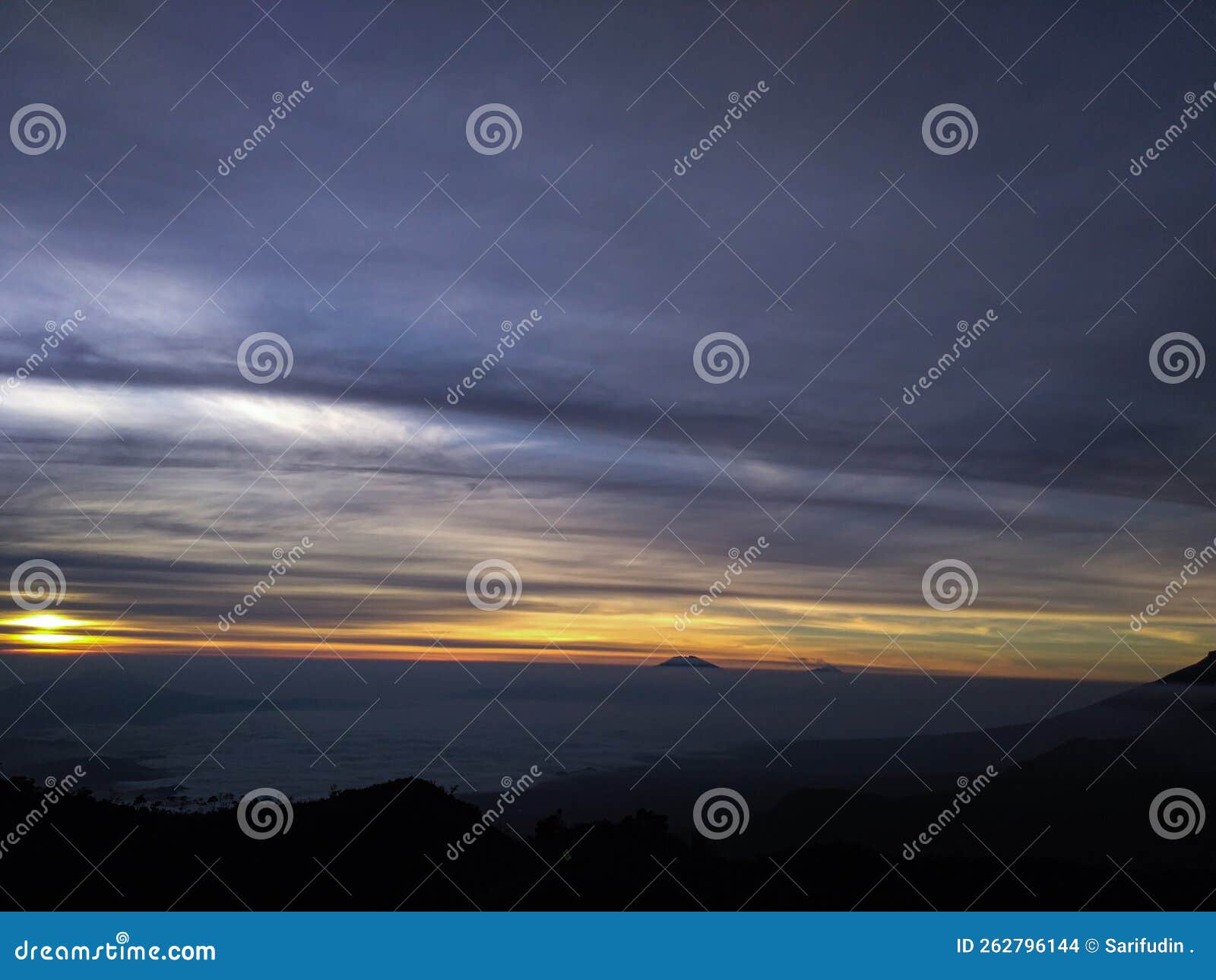 Rising Orange Sunrise stock photo. Image of nature, bright - 262796144