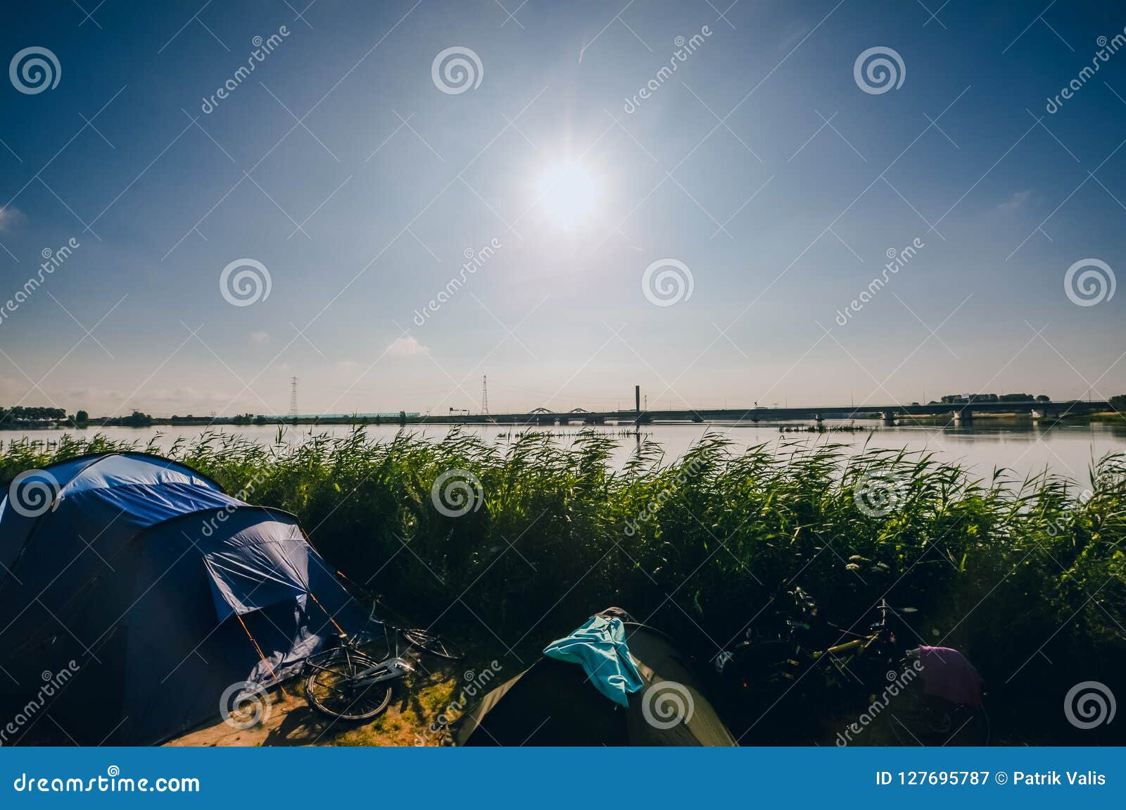 A View of the Sunrise Over the Sea in Amsterdam. Stock Image - Image of ...