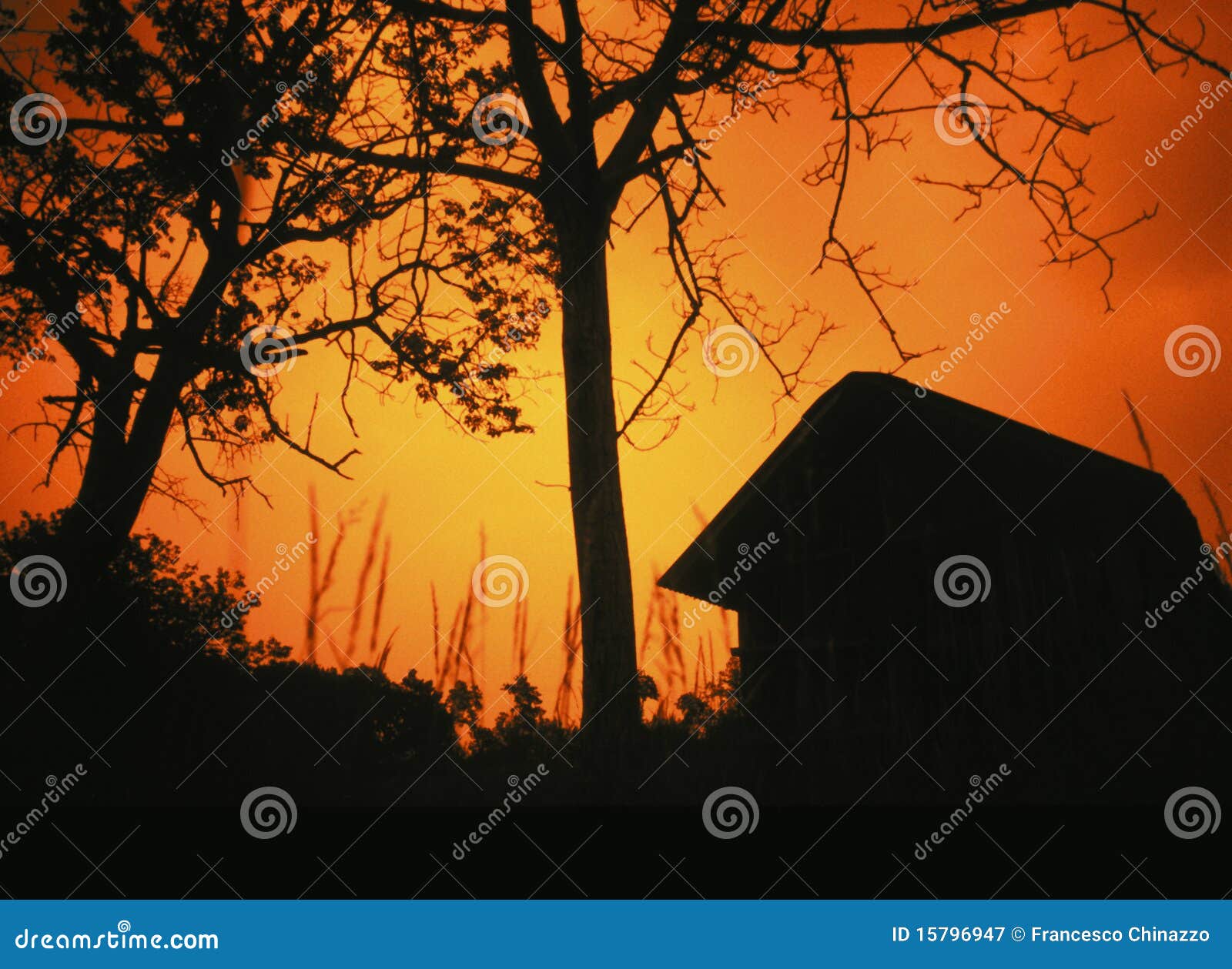 View of Sunset - Behind the House Stock Image - Image of dream, dusk ...