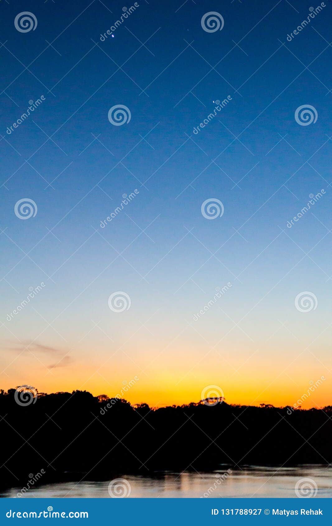 Sunset over Amazon river stock image. Image of nature - 131788927
