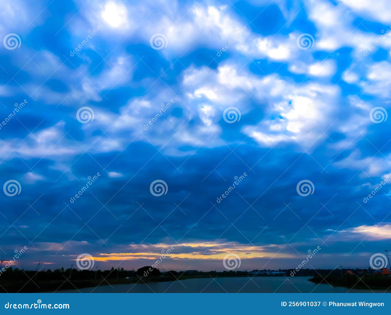 View of the Sunset and the River. Stock Image - Image of sunset, view ...