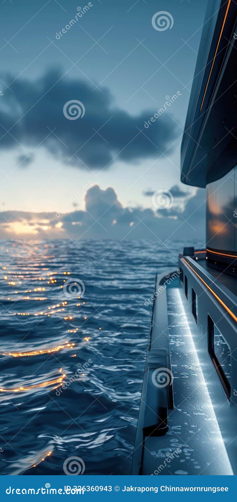 The View from a Superyacht at Sea Stock Image - Image of high, view ...