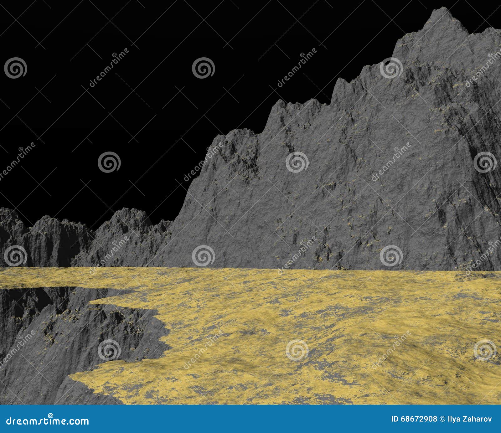 Inhabited Planet In Deep Space With Satellite. Beautiful Cosmic ...