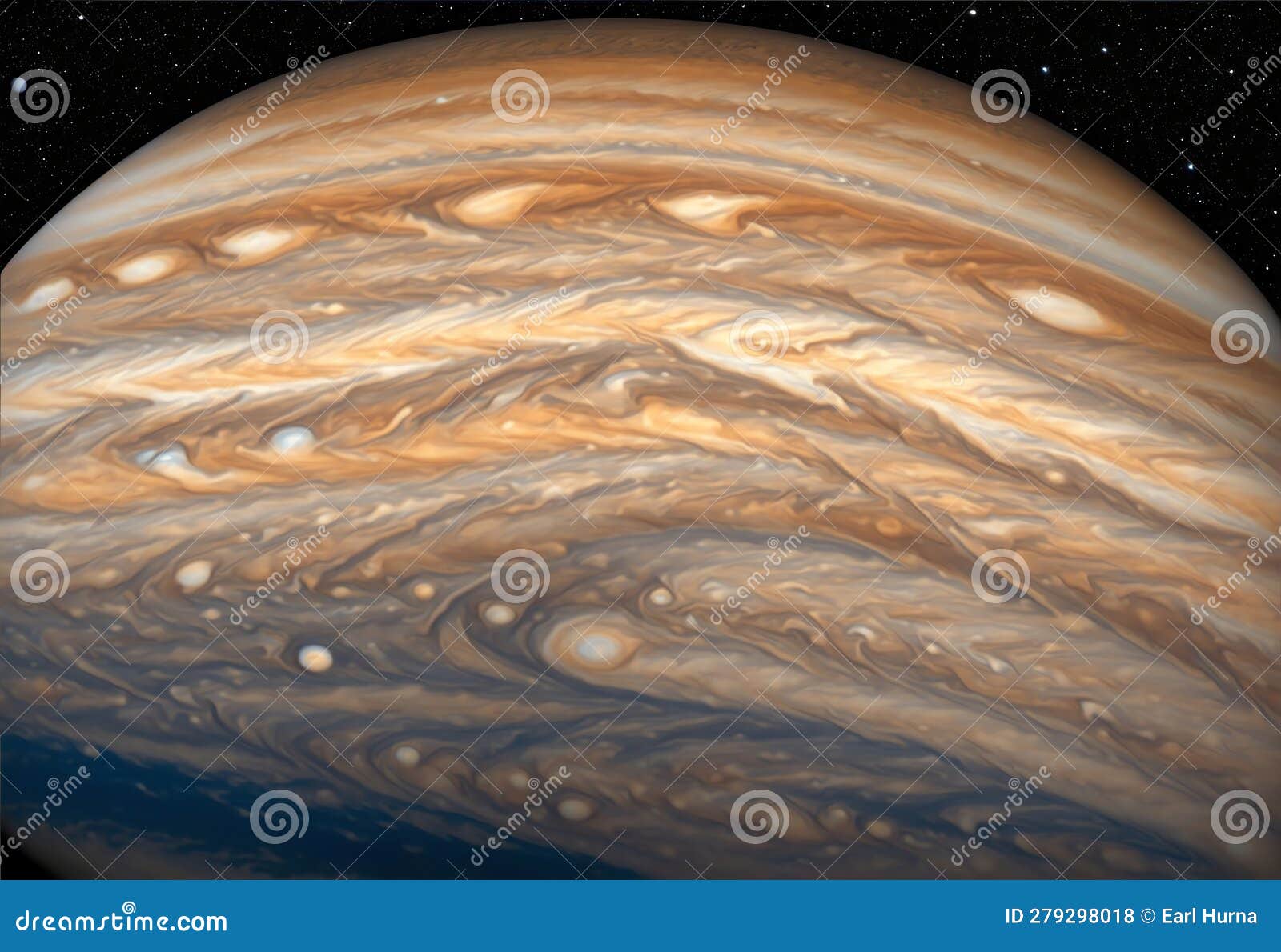 View of Surface of Planet Jupiter from Space. Generative AI Stock ...
