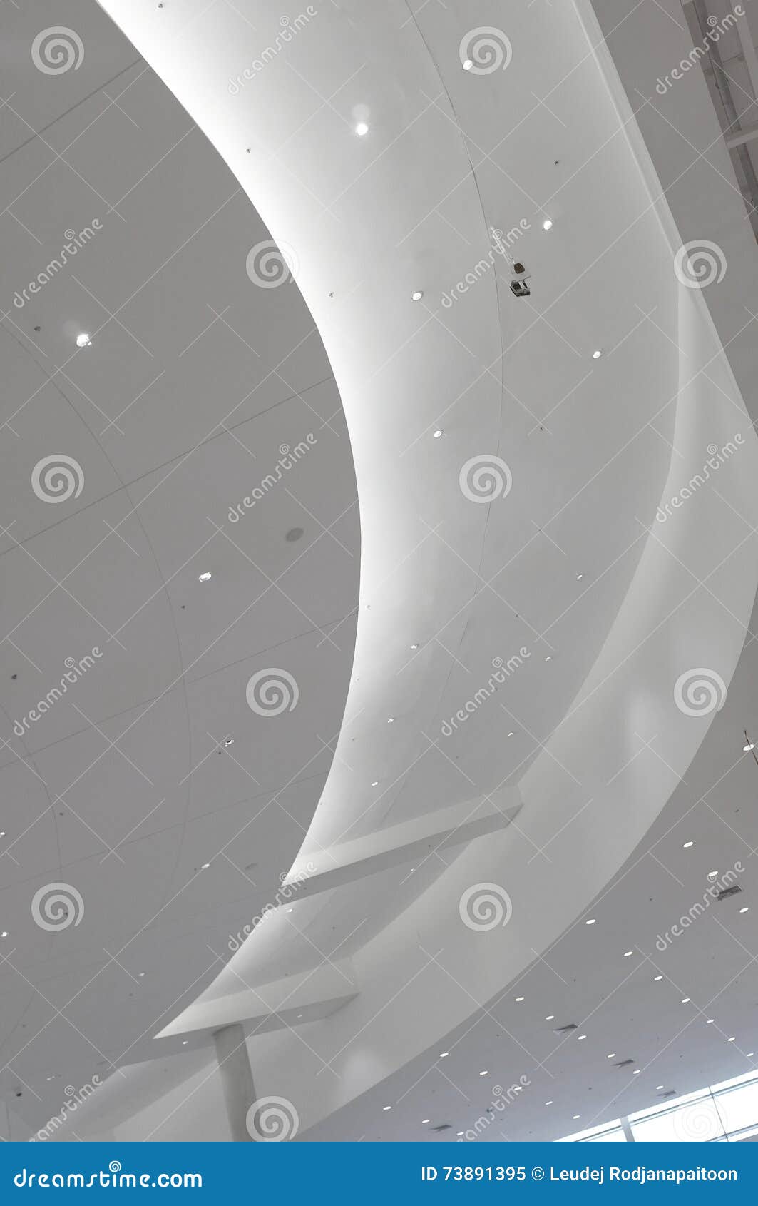 View of a Suspended Futuristic Ceiling Stock Image - Image of ...