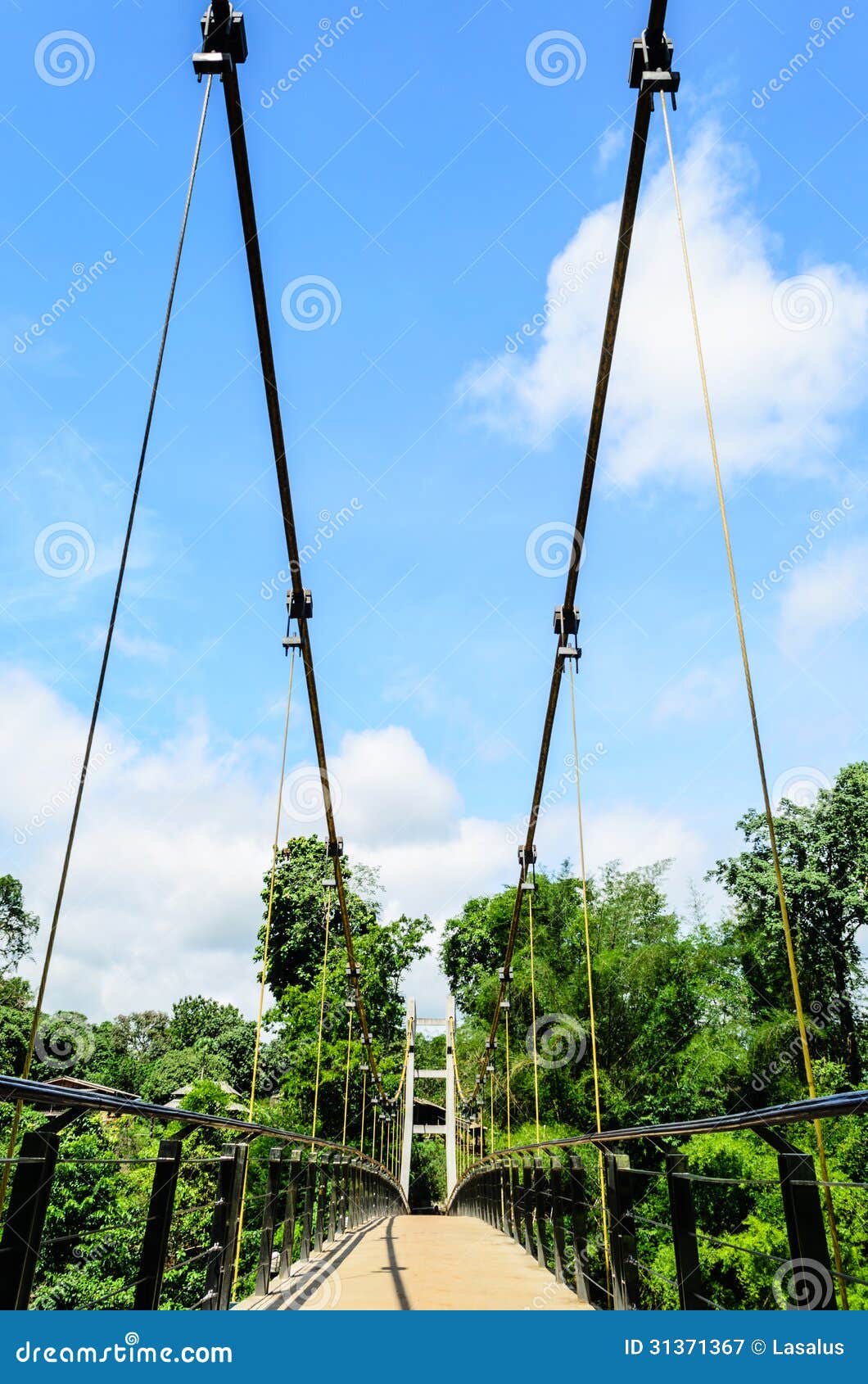 View of Suspension Bridge stock image. Image of river - 31371367