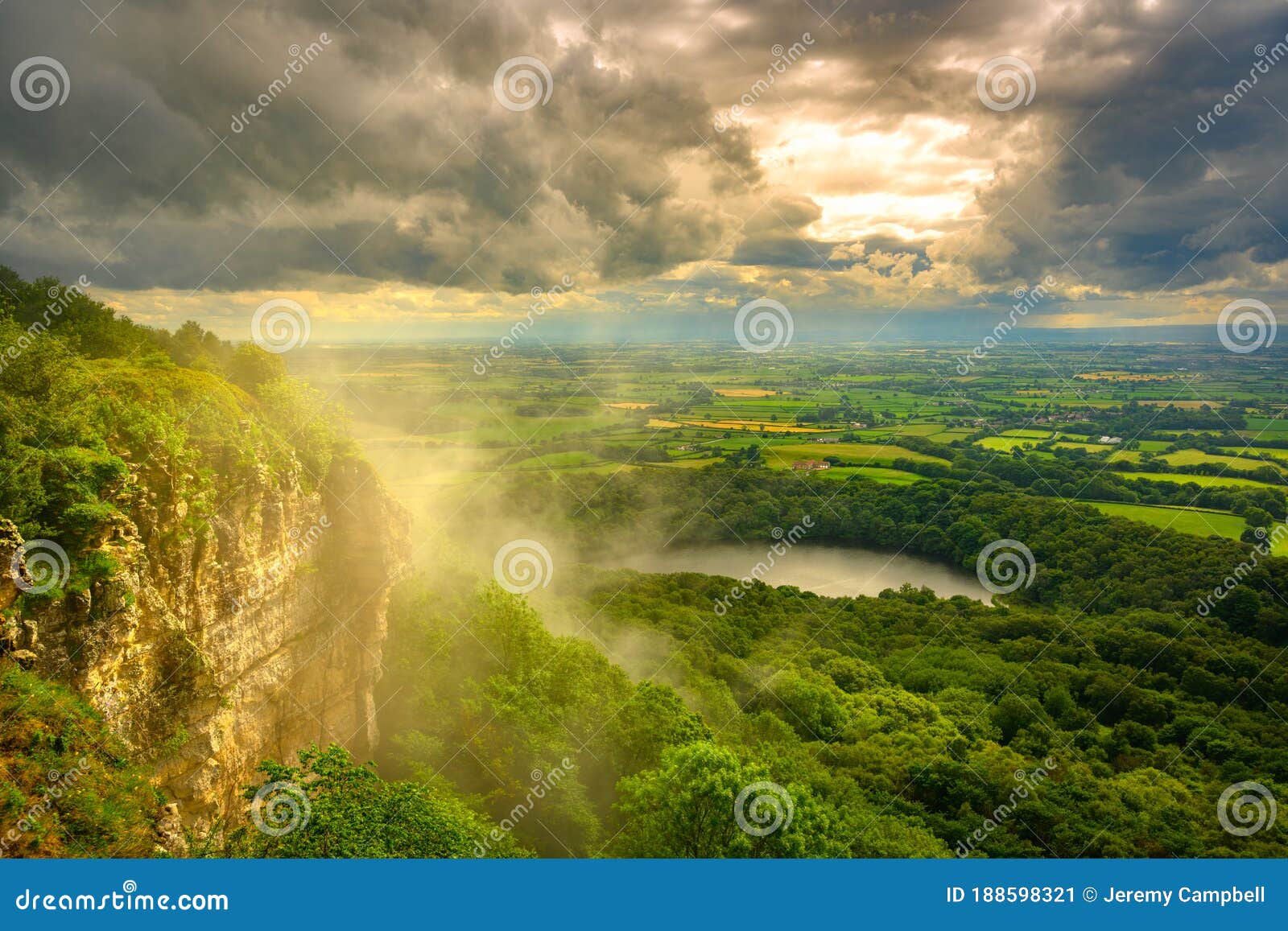 The View from Sutton Bank stock image. Image of lush - 188598321